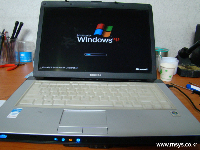 노트북수리 - [TOSHIBA A200 수리] 도시바 A200 윈도우 부팅중 멈춤 노트북수리